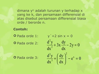 persamaan differensial | PPT