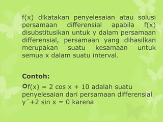 persamaan differensial | PPT