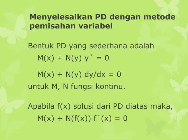 persamaan differensial | PPT