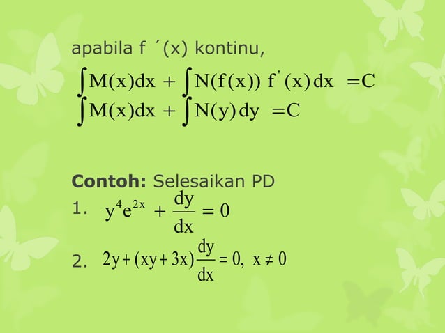 persamaan differensial | PPT