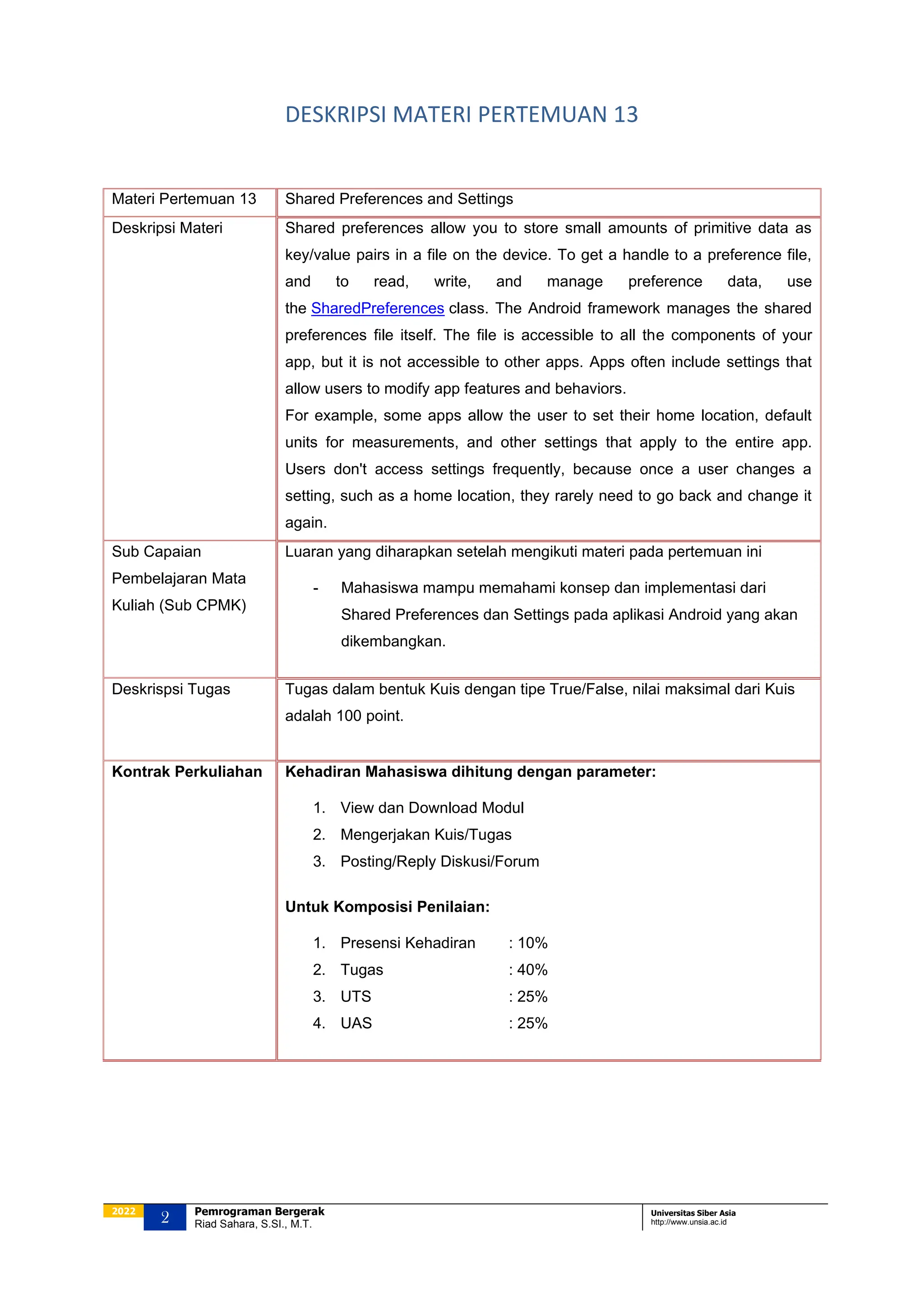 Pertemuan 13 - Shared Preferences and Settings - Word - Salin.pdf