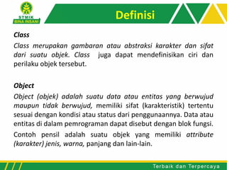 Pertemuan 13 Object Oriented Program (OOP) | PDF