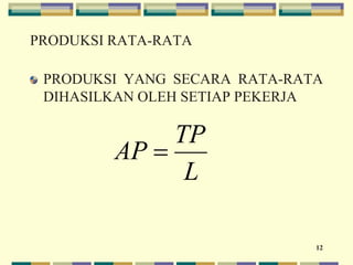 PERTEMUAN 13 TEORI PRODUKSI TEORI PRODUKSI.ppt