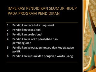 Pendidikan Seumur Hidup | PPT