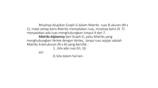 presentasi matriks penyajian graph teknik informatika | PPT