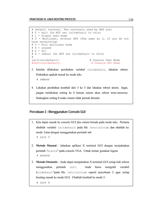 Pertemuan14 linux booting proses | PDF
