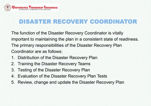 Pertemuan 15 disaster recovery plan | PDF | IT and Internet Support ...