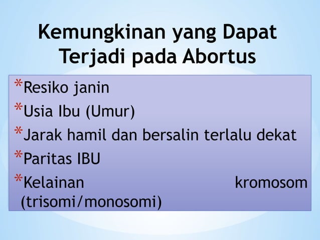 abortus dan jenis-jenis abortus dan pencegahan | PPT