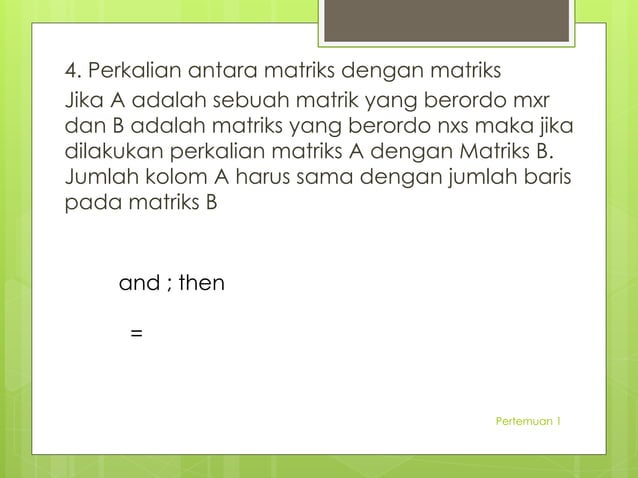 Penyelesaian persamaan linear dengan cara menggunakan matriks | PPT