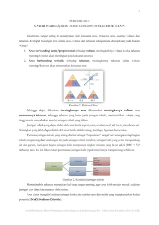 Modul : Basic Concept of Electrotherapy | PDF