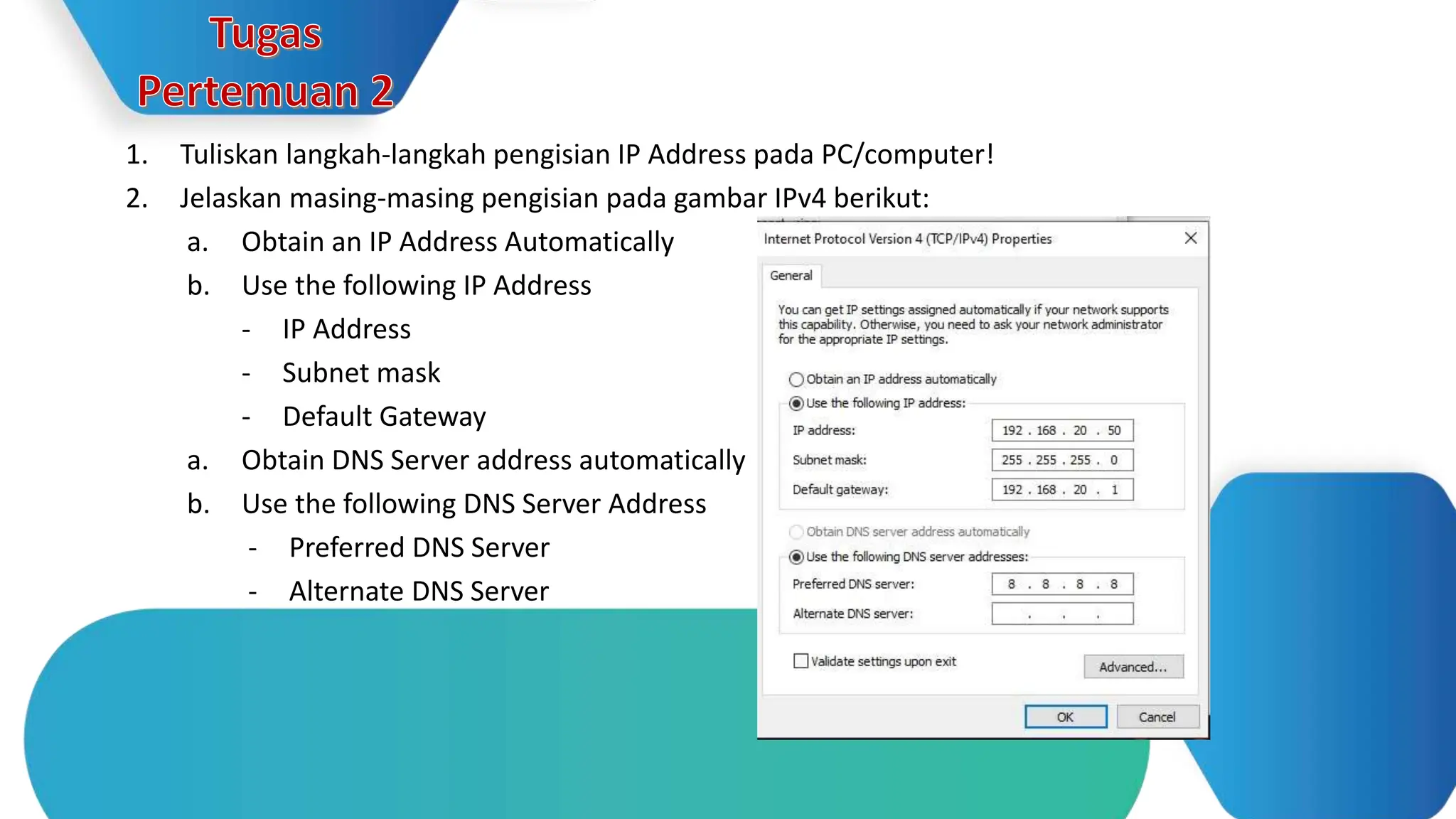 Pertemuan 1_IP Address berisi tentang materi jaringan menentukan dan ...