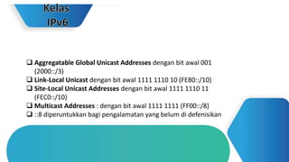 Pertemuan 1_IP Address berisi tentang materi jaringan menentukan dan menghitung IP sebuah ...