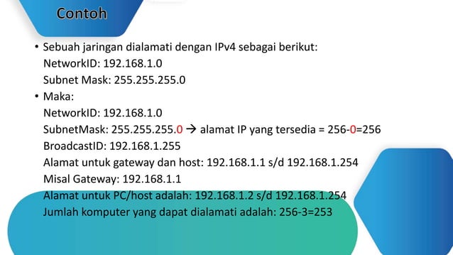 Pertemuan 1_IP Address berisi tentang materi jaringan menentukan dan ...