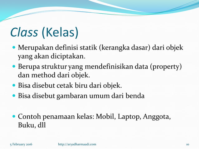 Pertemuan 1 konsep dasar pemrograman berorientasi objek | PDF