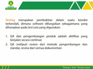 Pertemuan 1 Konsep Dasar Testing | PDF
