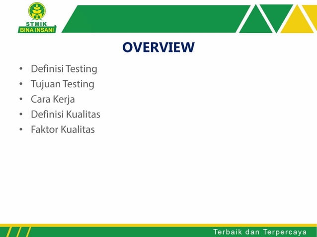 Pertemuan 1 Konsep Dasar Testing | PDF