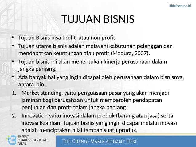 Pertemuan 1 Pengantar Bisnis pada penerimaan mahasiswa | PPTX