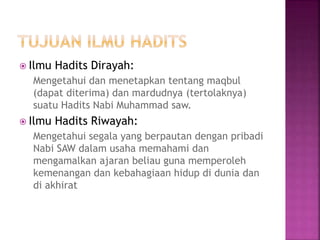 pertemuan 1 Pengantar Ilmu Hadits.pptx