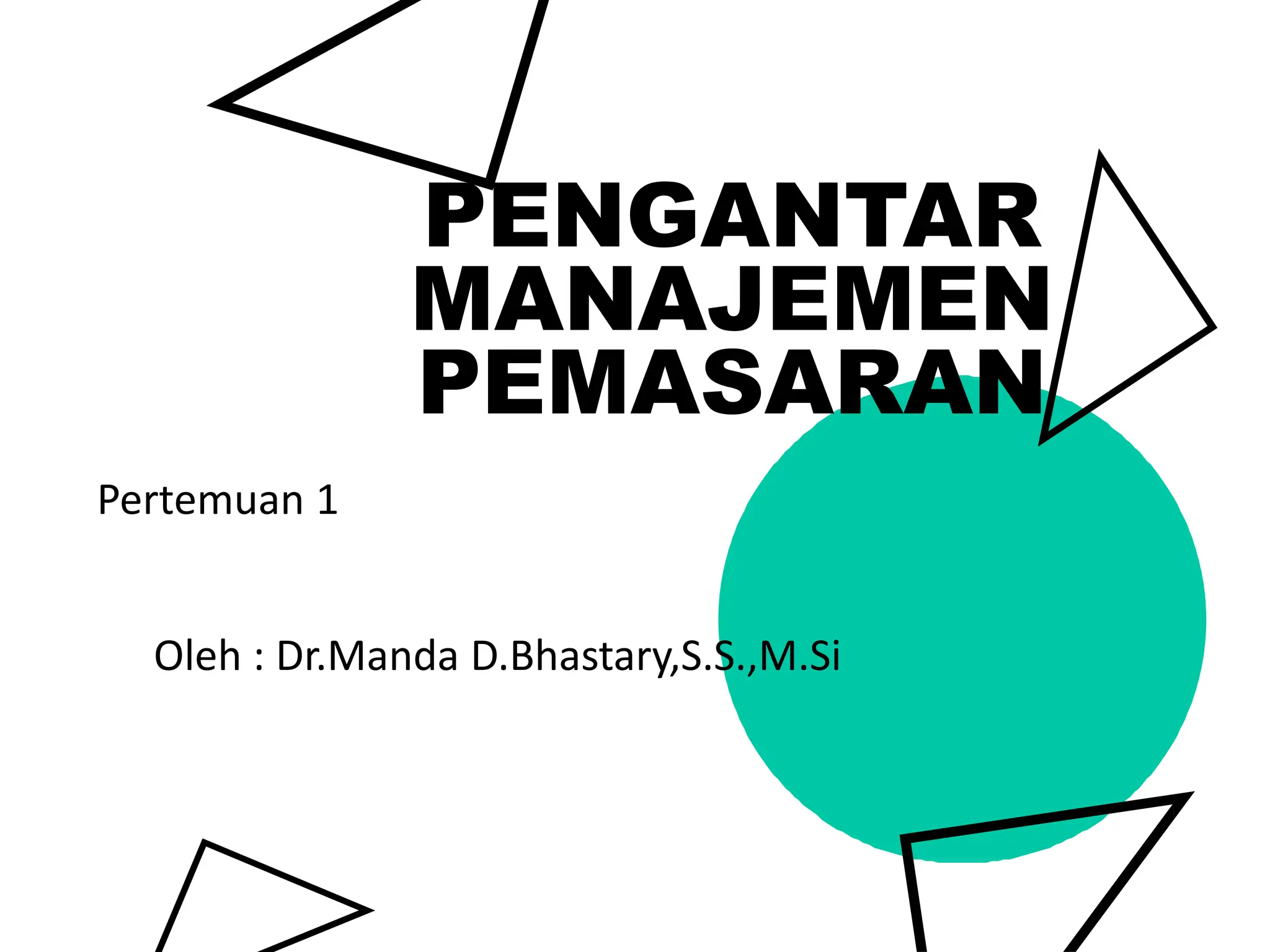 Manajemen Pemasaran | PPT