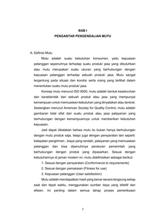 Pertemuan 1 pengantar pengendalian mutu laboratorium | PDF
