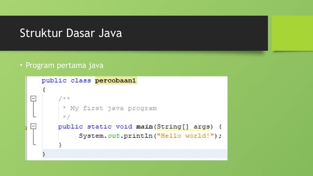 Pertemuan 1 Pengenalan Java djfjdfjdhfjd | PPT