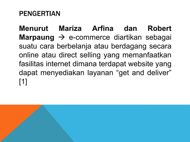 Pertemuan 1 pengenalan konsep dasar e commerce | PPT