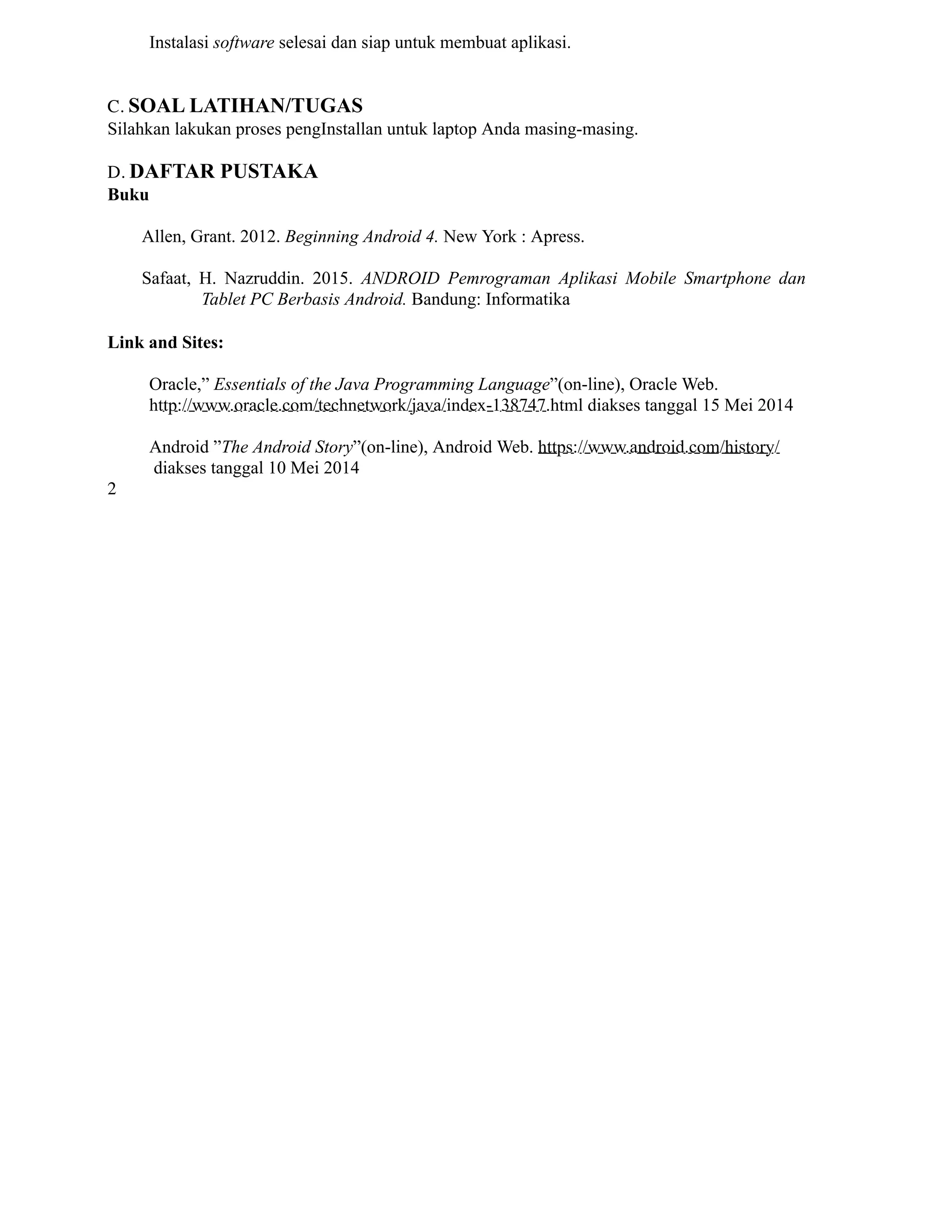 Pertemuan 1 pengenalan mobile programming | PDF