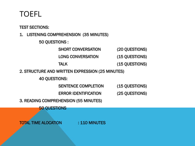 What TOEFL is all About? (Introduction)) | PPT