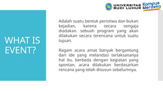 Pengertian Event Management dan Tahapan Proposal Event | PPT
