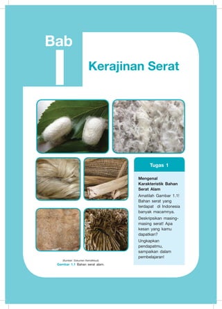 Pertemuan 1 (pengertian, jenis dan karakteristik serat) | PDF
