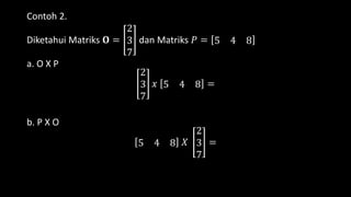 Transpose matriks dan jenis jenis matriks aljabar linear dan matriks teknik informatika | PPT