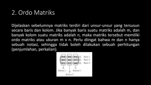 Transpose matriks dan jenis jenis matriks aljabar linear dan matriks teknik informatika | PPT