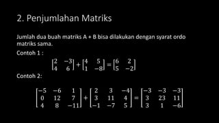 Transpose matriks dan jenis jenis matriks aljabar linear dan matriks ...