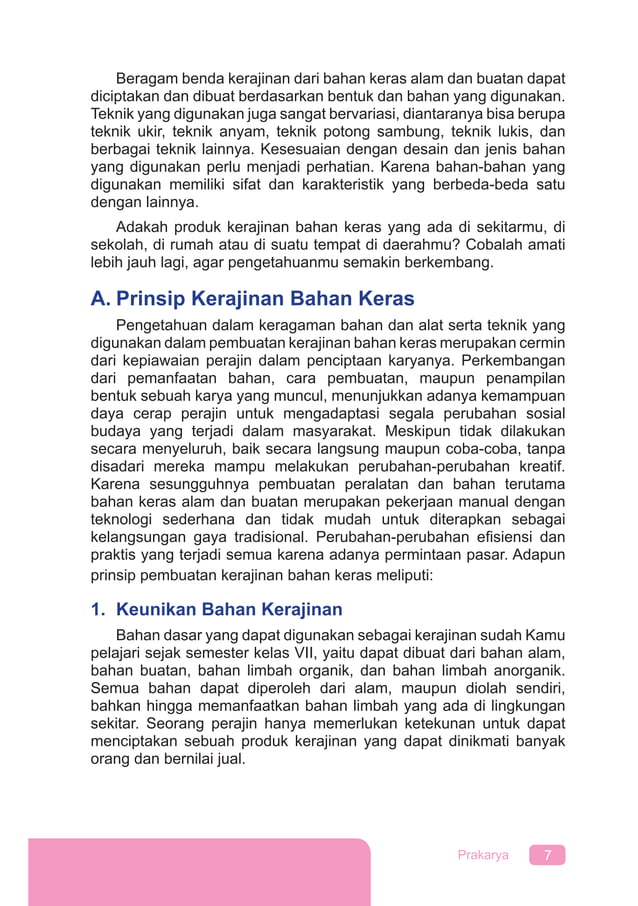 Pertemuan 1 (prinsip kerajinan bahan keras) | PDF