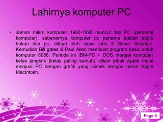 Pertemuan 1 sejarah komputer | PPTX