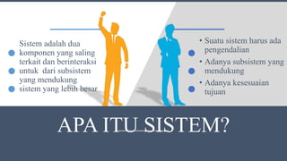 Pertemuan 1 sim ( konsep sistem dan sistem) | PPTX