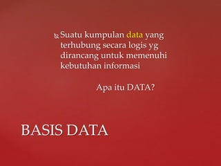 Sistem Basis Data | PPT