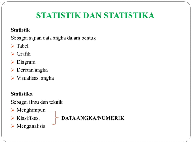 Pertemuan 1 statistika ppt | PPTX