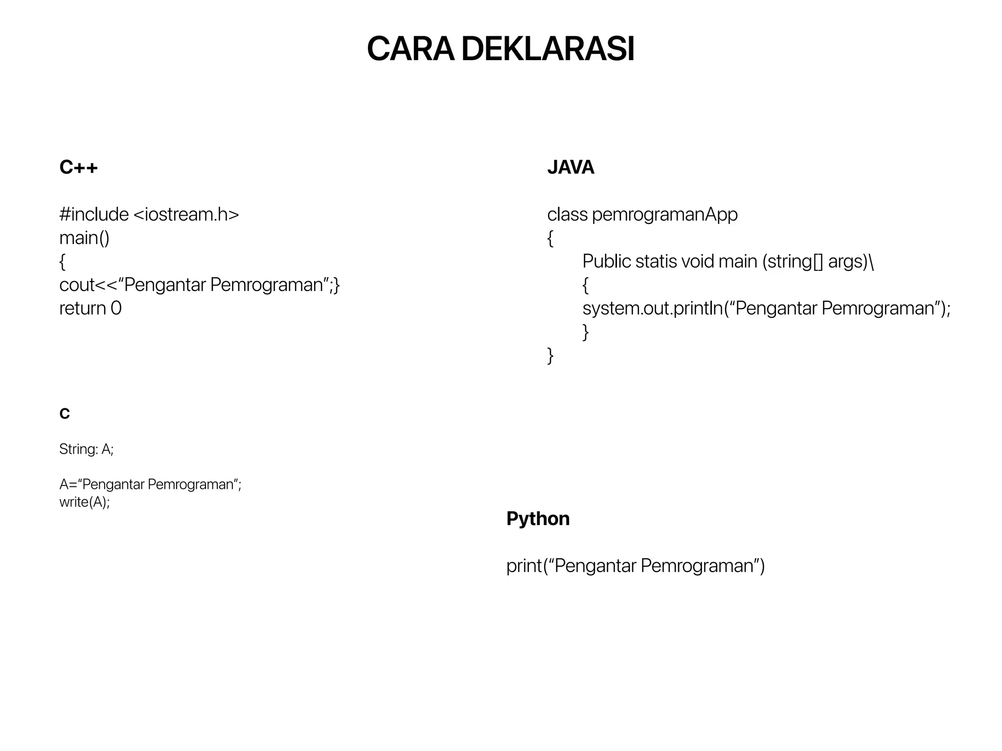 Belajar Pengenalan Pemrograman (Dasar Pemrograman / Pengantar Pemrograman) | PPT