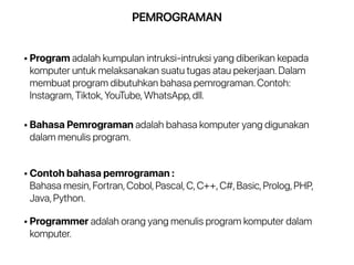 Belajar Pengenalan Pemrograman (Dasar Pemrograman / Pengantar ...
