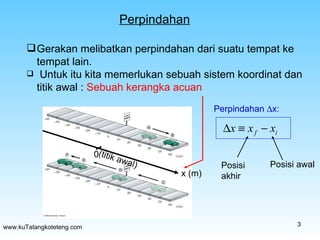 Fisika Dasar I Pertemuan 2 Gerak satu dimensi | PPT