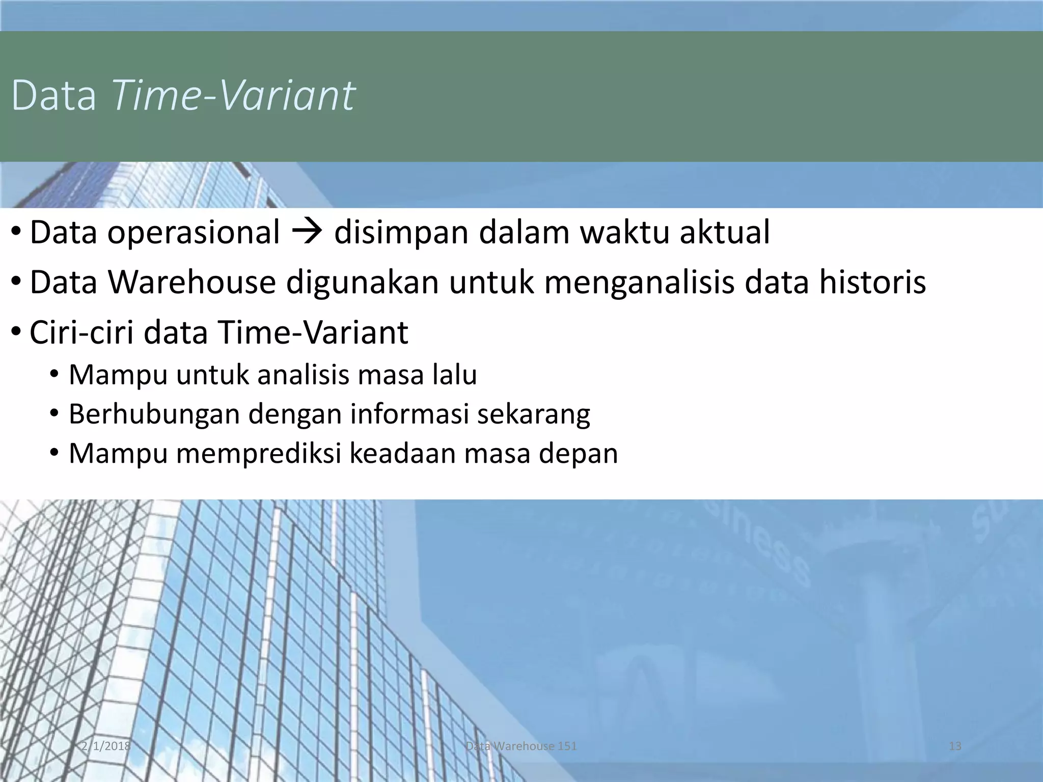 Fitur dan Komponen Data Warehouse | PDF