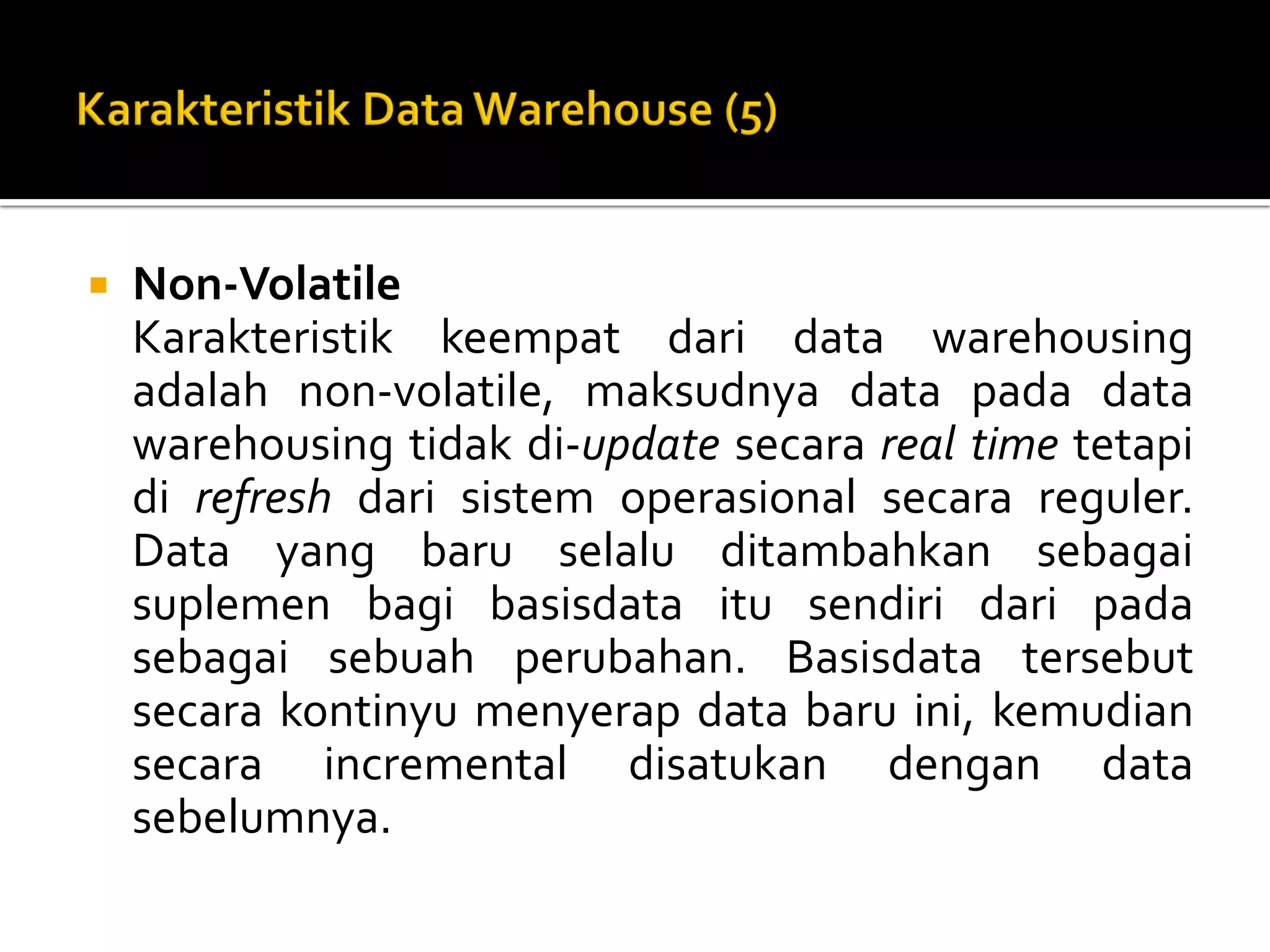 Fitur dan Komponen Data Warehouse | PDF