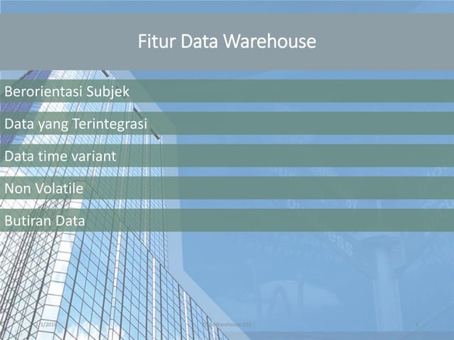 Fitur dan Komponen Data Warehouse | PPT
