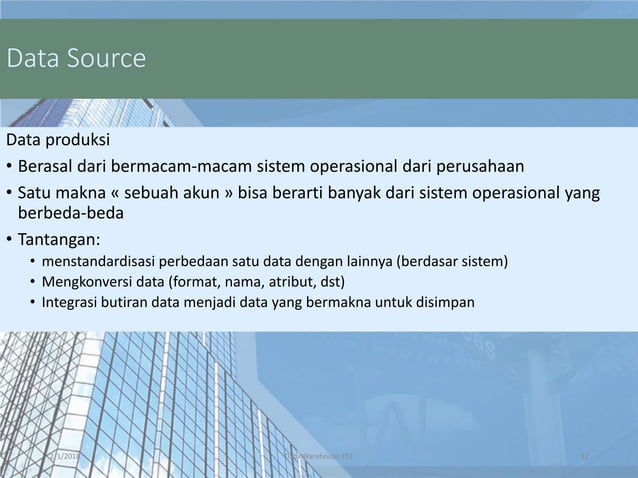 Fitur dan Komponen Data Warehouse | PPT