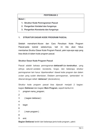 Pertemuan 2 | PDF