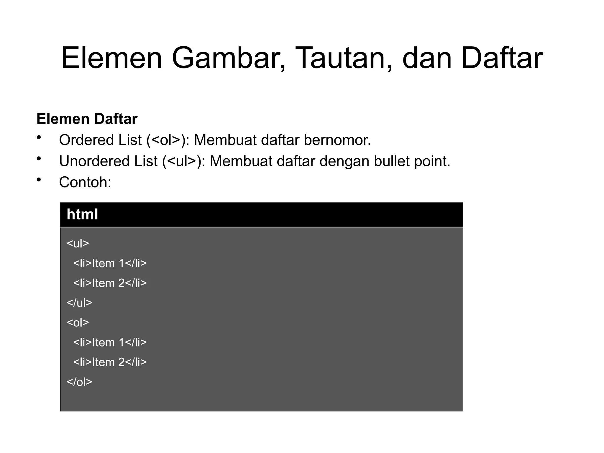 Materi Dasar-Dasar HTML (struktur, elemen, tabel, formulir).pptx