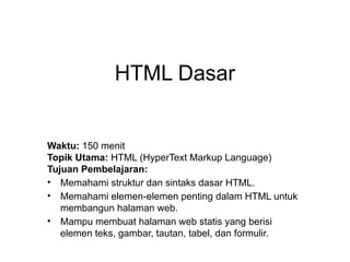 Materi Dasar-Dasar HTML (struktur, elemen, tabel, formulir).pptx
