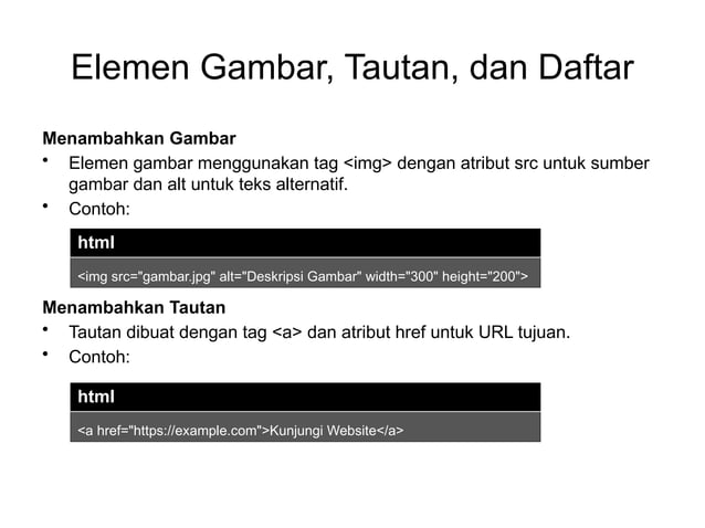Materi Dasar-Dasar HTML (struktur, elemen, tabel, formulir).pptx