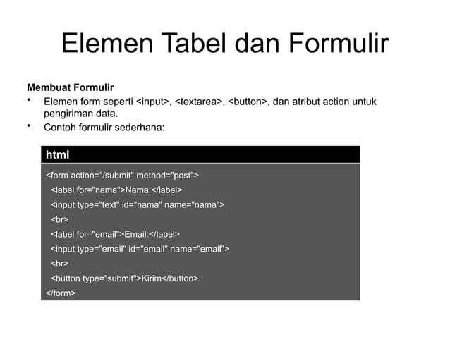 Materi Dasar-Dasar HTML (struktur, elemen, tabel, formulir).pptx